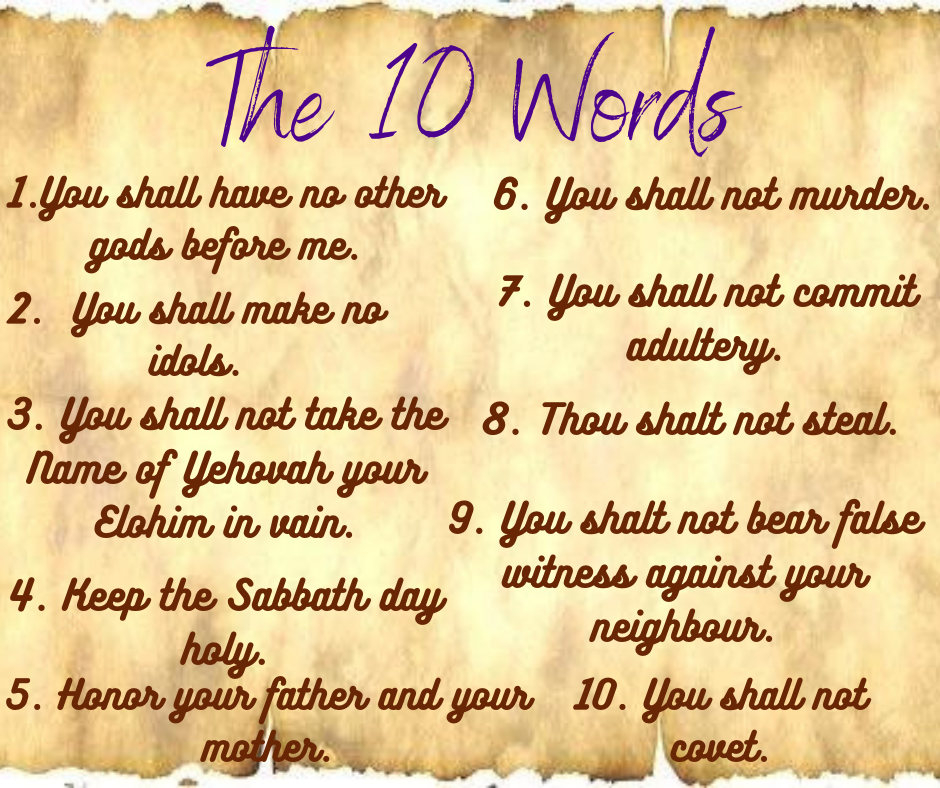 The 10 Words (Commandments) - Evangelizing The Nations